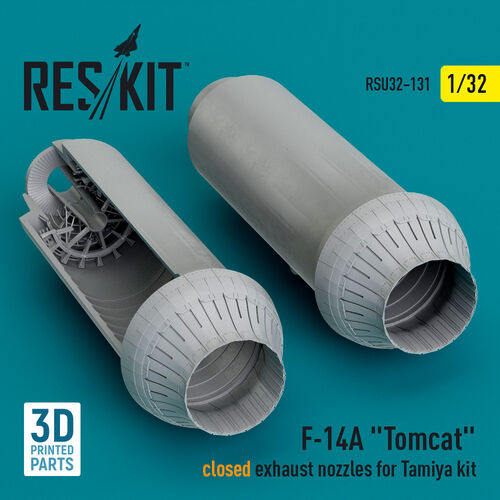 DISCONTINUED RES/KIT U32-0131 F-14A 'Tomcat' Closed Exhaust Nozzles For Tamiya Kit (3D Printed)