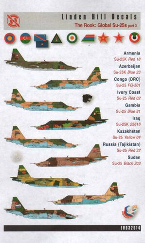 Linden Hill 32014 International Sukhoi Su-25K The Rook Part 3 (9 schemes)
