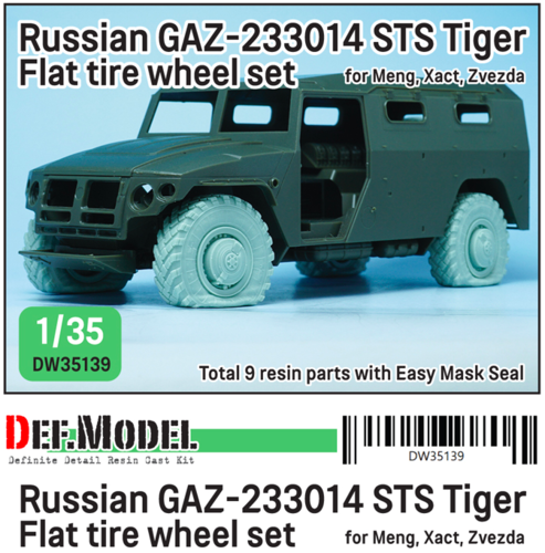 DEF Model DW35139 Russian GAZ-Tiger Flat tire set