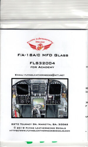 Flying Leathernecks S32004 McDonnell Douglas F/A-18 A/C - MFD Glass (for Academy kits)