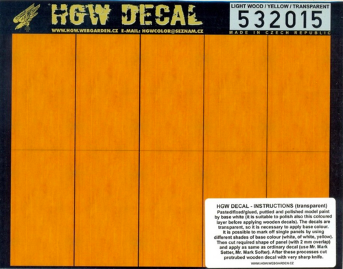HGW Models 532015 Light Wood - Yellow Tone