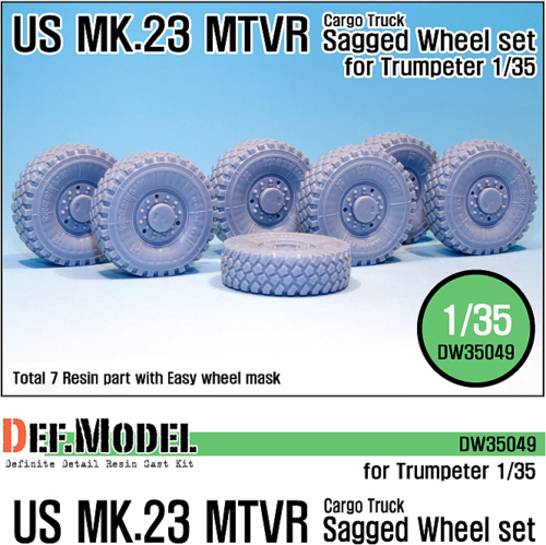DEF Model DW35049 US MK.23 MTVR Sagged Wheel set (for Trumpeter 1/35)