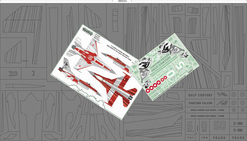 Model Maker Decals MD32230 F-16 - Royal Danish Air Force, Solo Display 2024 Half Century Viper