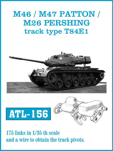 FriulModel 156 Tracks for M46 / M47 Patton and M26 Pershing track type T84E1