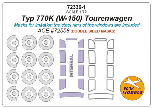 KV Models 72336-1 Typ 770K (W-150) Tourenwagen (ACE) - (Double sided) + wheels masks