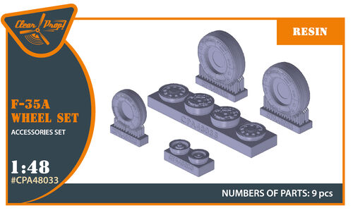 Clear Prop Models A48033 F-35A Wheel Set