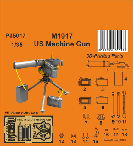 CMK P35017 M1917 US Machine Gun