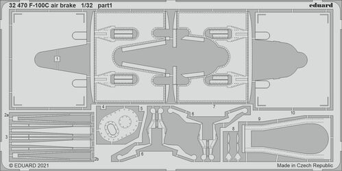 Eduard 32470 F-100C air brake TRUMPETER