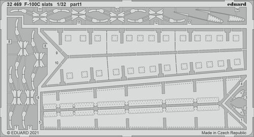 Eduard 32469 F-100C slats TRUMPETER