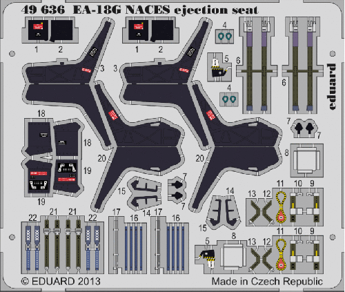 Eduard 49636 EA-18G NACES ejection seat ITALERI