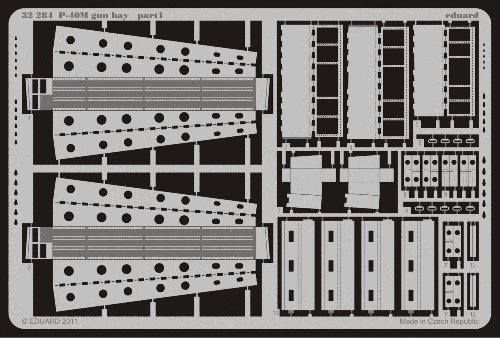 Eduard 32284 P-40M gun bay HASEGAWA