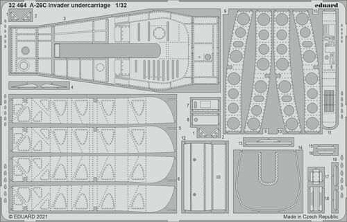 Eduard 32464 A-26C Invader undercarriage HOBBY BOSS