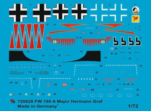Peddinghaus-Decals 0828 Fw 190 A-6 Major Hermann Graf