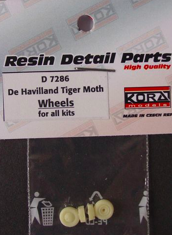 Kora Models D7286 De Havilland Tiger Moth wheels