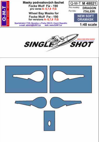 Quick Model Details M48021 Focke-Wulf Fw.190A-6/Fw.190A-8 /Fw.190F/Fw.190G wheel bay paint masks
