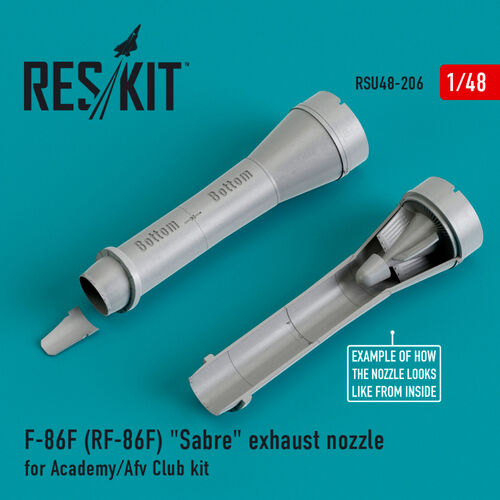 DISCONTINUED RES/KIT U48-0206 F-86F (RF-86F) "Sabre" Exhaust Nozzles For Academy/Afv Club Kit
