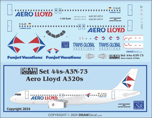 Draw Decal 44-A3N-73 Airbus A320 - Aero Lloyd