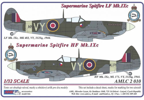 AML C2010 Supermarine Spitfire Mk.IXc - 2 decal versions : VY