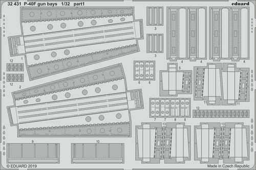 Eduard 32431 P-40F gun bays TRUMPETER