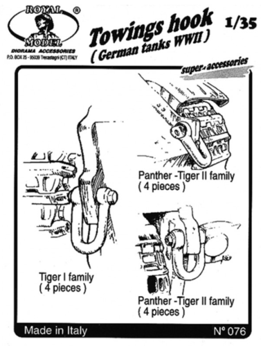 Royal Model di R. Reale 076 Towings hook German tank