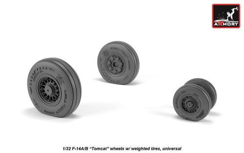 Armory Models Group AW32309 F-14 Tomcat early type wheels w/ weighted tires