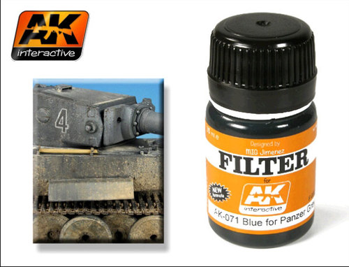 AK-Interactive AK-071 Blue for panzer grey filter