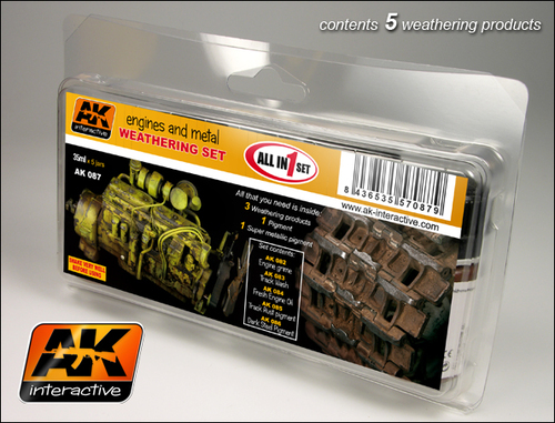 AK-Interactive AK 087 Engines and Metal Weathering Set