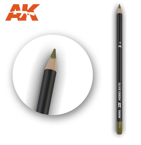AK-Interactive 10006 Watercolor Pencil Olive Green