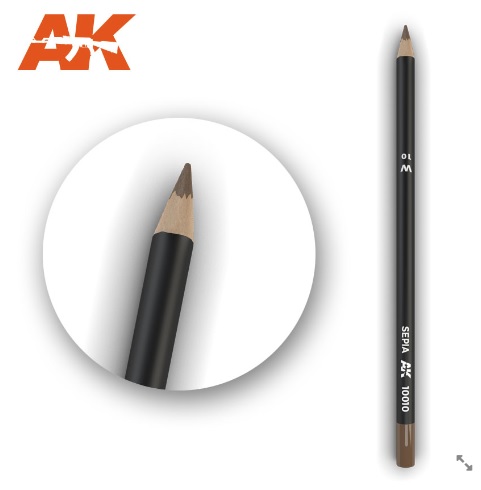 AK-Interactive 10010 Watercolor Pencil Sepia