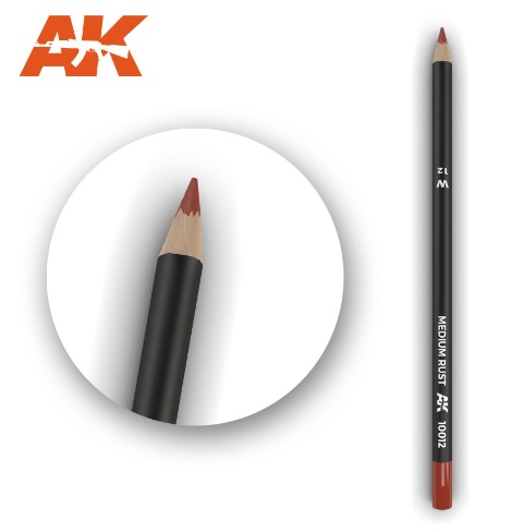 AK-Interactive 10012 Watercolor Pencil Medium Rust