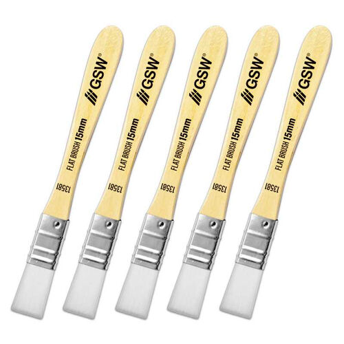 Green Stuff World 13581 Flat Synthetic Brush (5pcs)