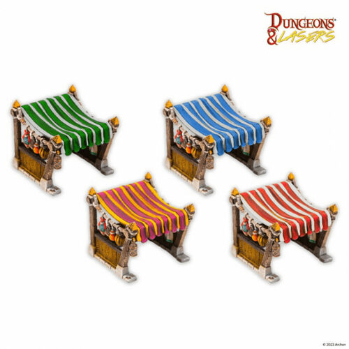 Archon Studio DNL0055 Dungeons & Lasers Expansion Set: Market Stalls Set