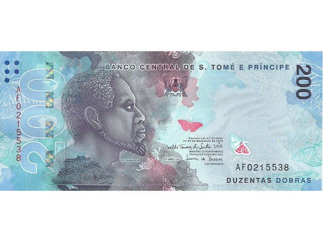 Sao Tome e Principe 200 dobras 2020. UNC