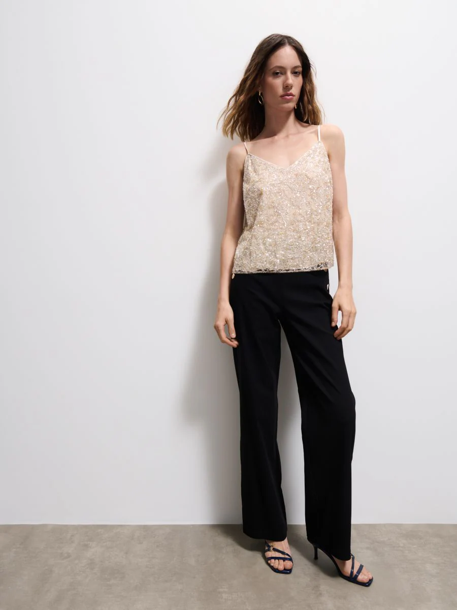 Wide leg pantalone
