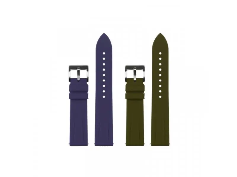 JUST IN CASE Set dve narukvice za pametni sat, 20mm, Plava i zelena