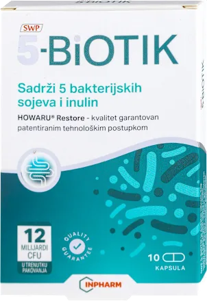 INPHARM
5-BIOTIK kapsule, 10 kom
Dodatak ishrani