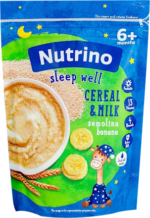 Nutrinosleep well CEREAL & MILK žitno mlečna kaša sa bananom - od 6+ meseci, 200 gDijetetska namirnica