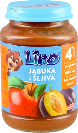 Lino
Kašica - jabuka i šljiva, od 4. meseca, 190 g
Dijetetska namirnica