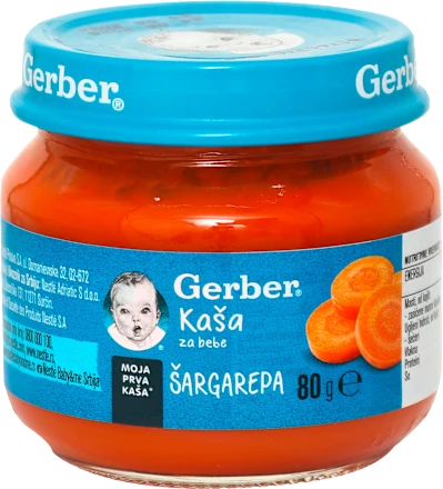 Gerber
Kaša za bebe - ŠARGAREPA, od 6. meseca, 80 g
Dijetetska namirnica
