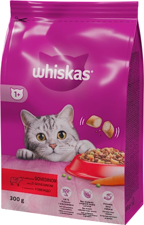 whiskas
Briketi sa govedinom, 300 g
Kompletna hrana za životinje