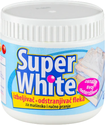 YUCO
Super White izbeljivač i odstranjivač fleka, 400 g