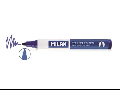 MILAN Permanentni marker sa okruglim vrhom 16429121 plavi