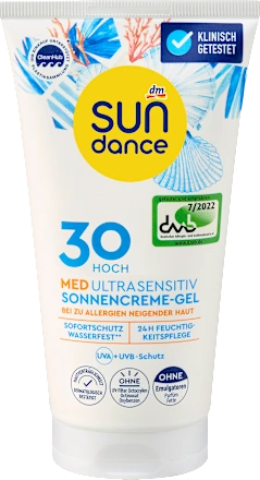 SUNDANCE
MED ULTRA SENSITIV gel krema za zaštitu od sunca, SPF 30, 150 ml