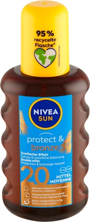 NIVEA SUN
protect & bronze ulje za zaštitu od sunca u spreju, SPF 20, 200 ml