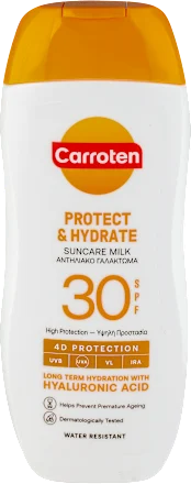 CarrotenPROTECT & HYDRATE mleko za zaštitu od sunca, SPF 30, 200 ml