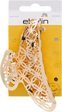ebelin
Velika šnala za kosu u svetlo zlatnoj boji - otvoren dizajn, 1 kom