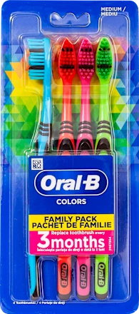 Oral-B
FAMILY PACK COLORS četkice za zube - medium, 4 kom