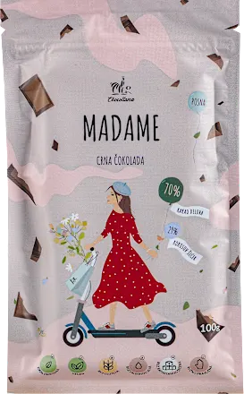 Chocollama
MADAME CRNA ČOKOLADA, 100 g