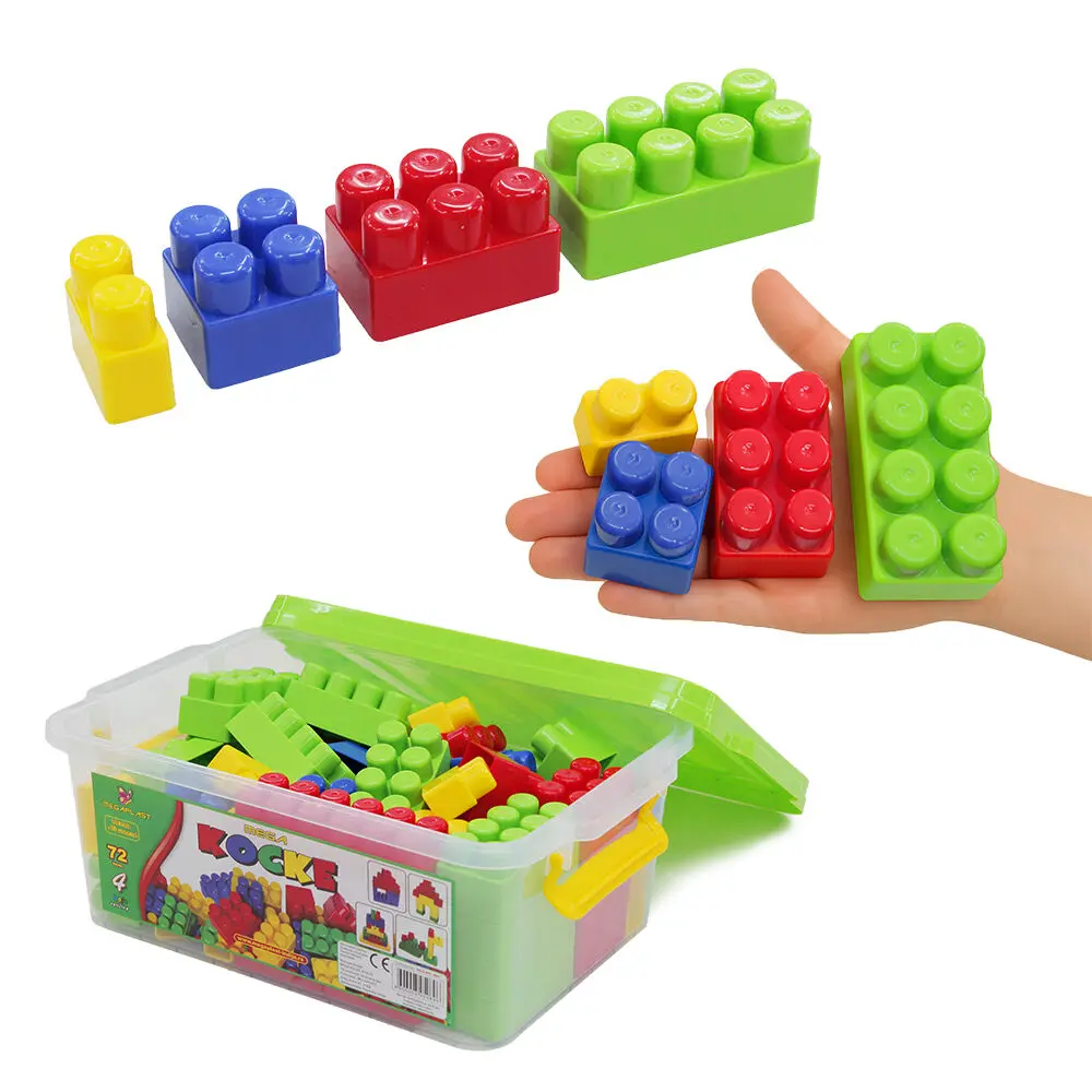 Iron Sport Kocke za decu, Set 72 kom, 4 vrste kocki u setu, Širine kocki 4.5cm