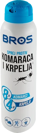 BROS
SPREJ PROTIV KOMARACA I KRPELJA, 90 ml
Biocid